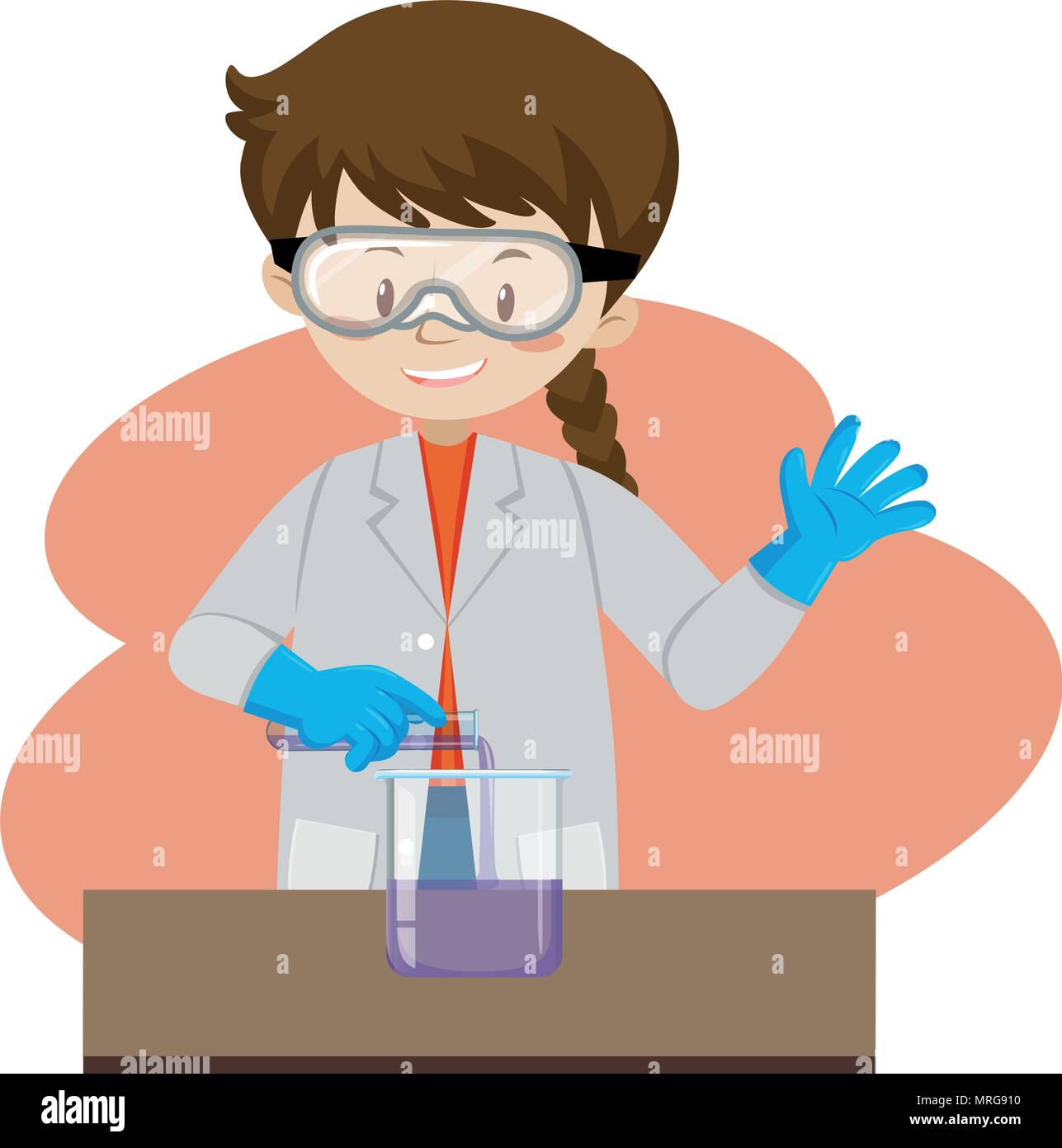 Scientist in lab analysis Stock Vector Images - Alamy