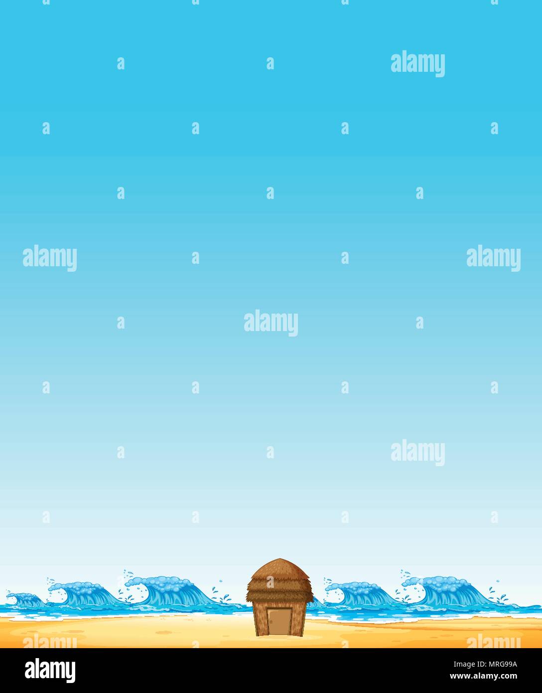 Drawing of a beach hut hi-res stock photography and images - Alamy