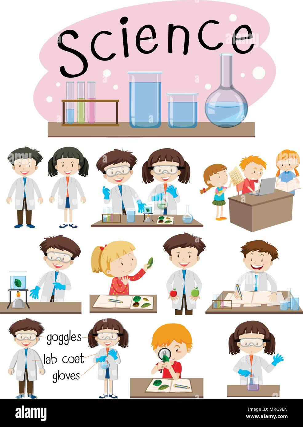 A Set of Science Education illustration Stock Vector Image & Art - Alamy