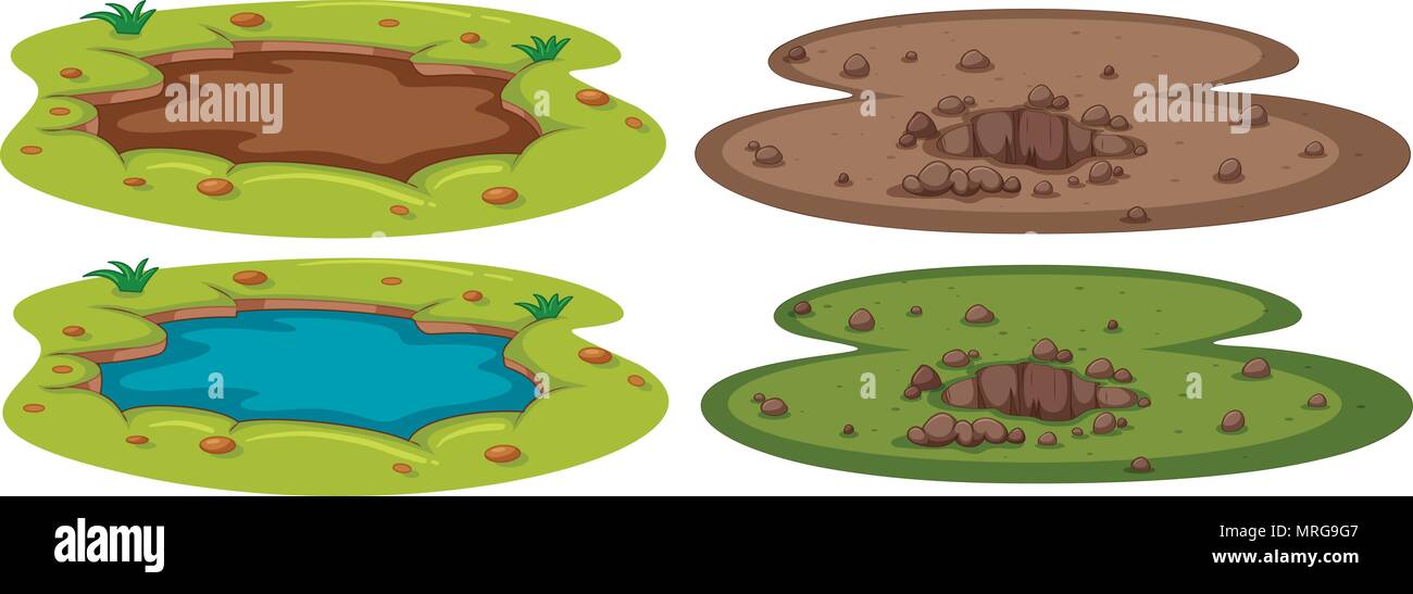 A Set of Underground Hole illustration Stock Vector Image & Art - Alamy