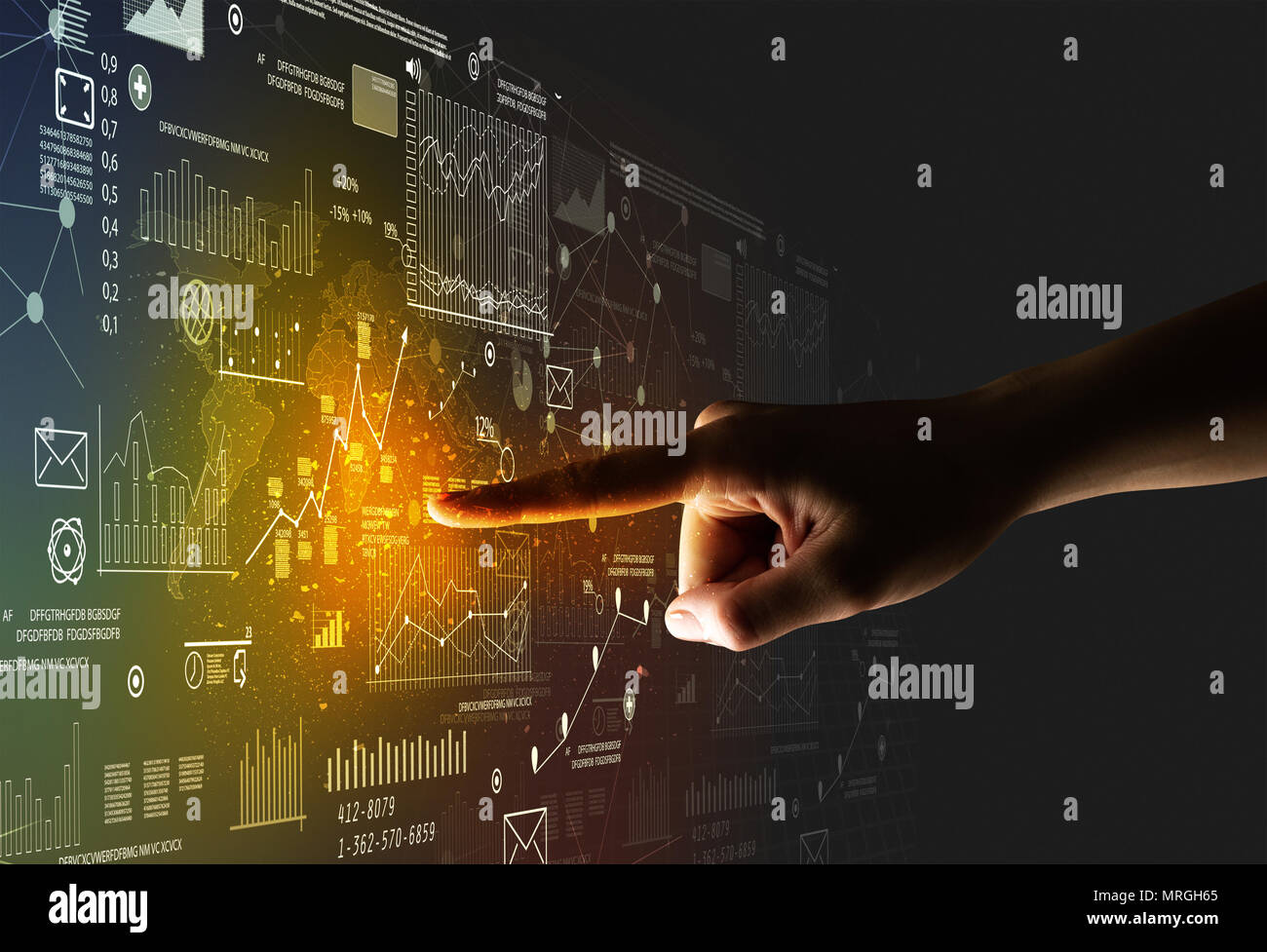 Female finger touching beam hi-res stock photography and images - Alamy