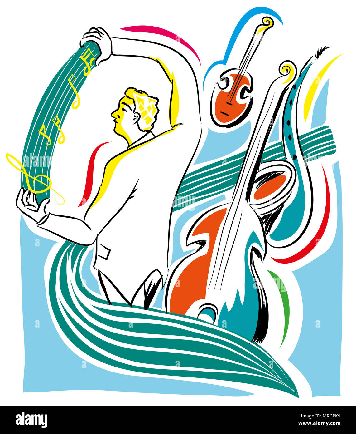 Musical Director and music instruments orchestral conductor and musical ...