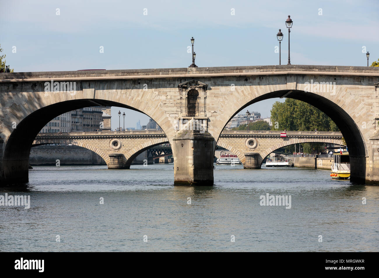 The Pont Neuf is the oldest standing bridge across the river Seine in ...