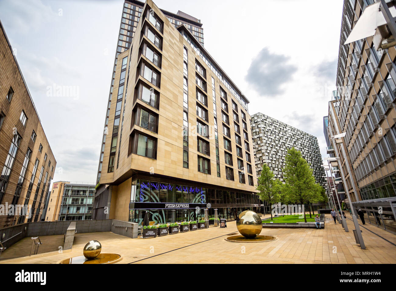 Modern Architecture of St Paul's Place, Sheffield, Yorkshire, UK taken ...