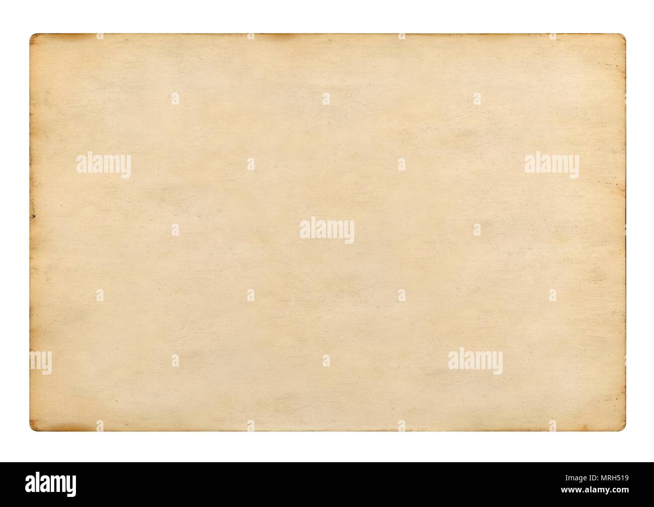Old blank vintage paper on white background Stock Photo - Alamy