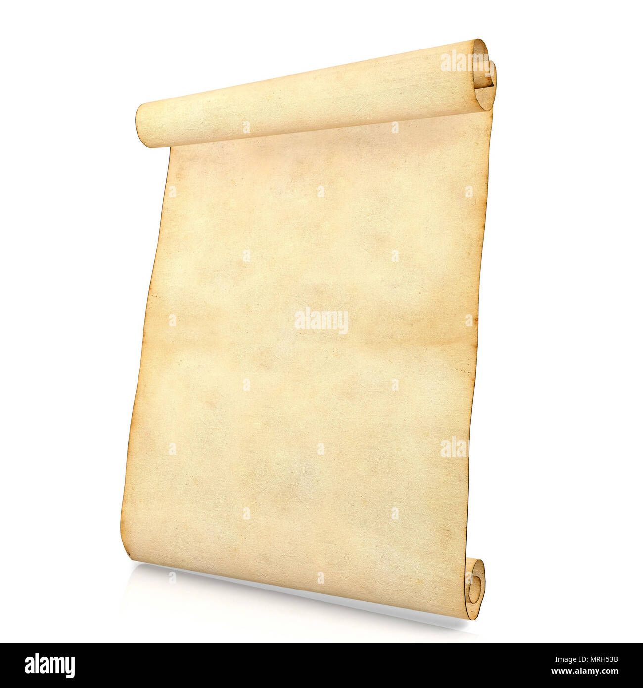 Old blank antique scroll paper isolated on white background Stock Photo ...