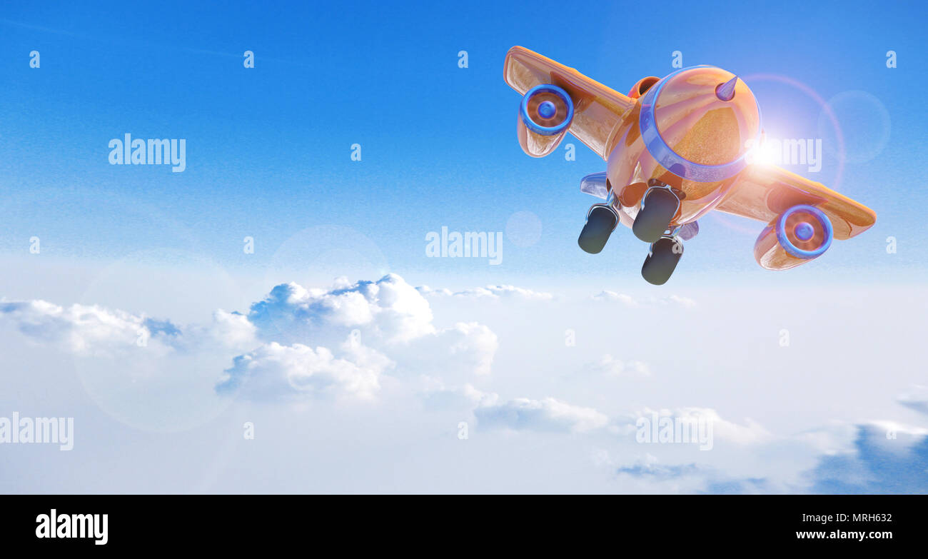 Cartoon plane hi-res stock photography and images - Alamy