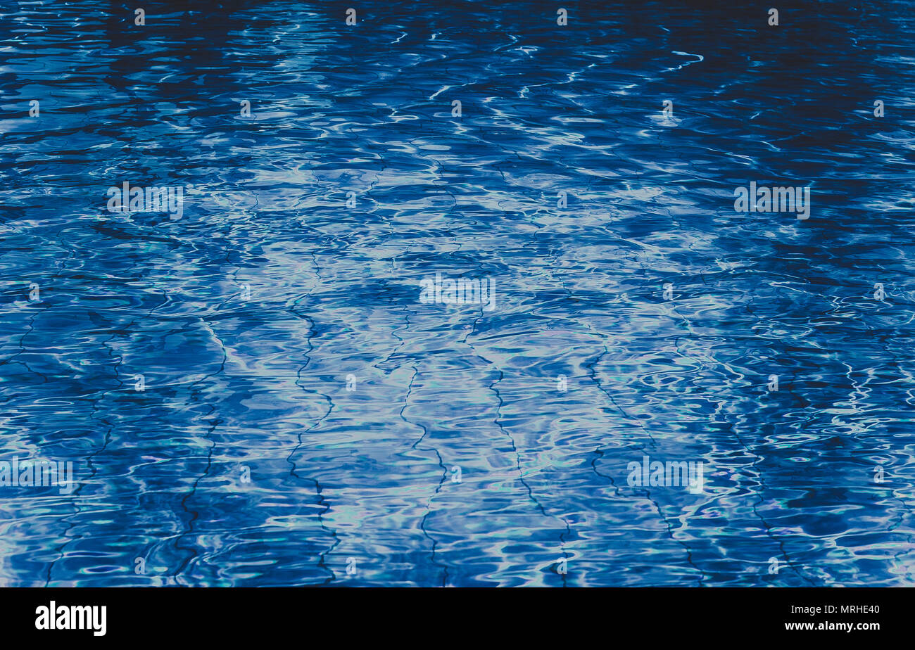 Navy blue water in the pool view from above Stock Photo - Alamy