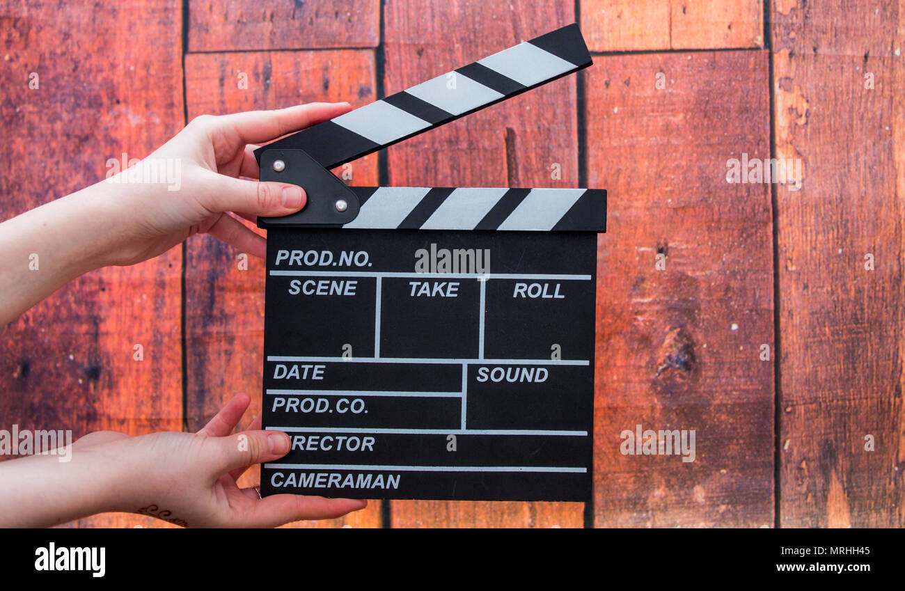 Blank movie production clapper board hi-res stock photography and ...