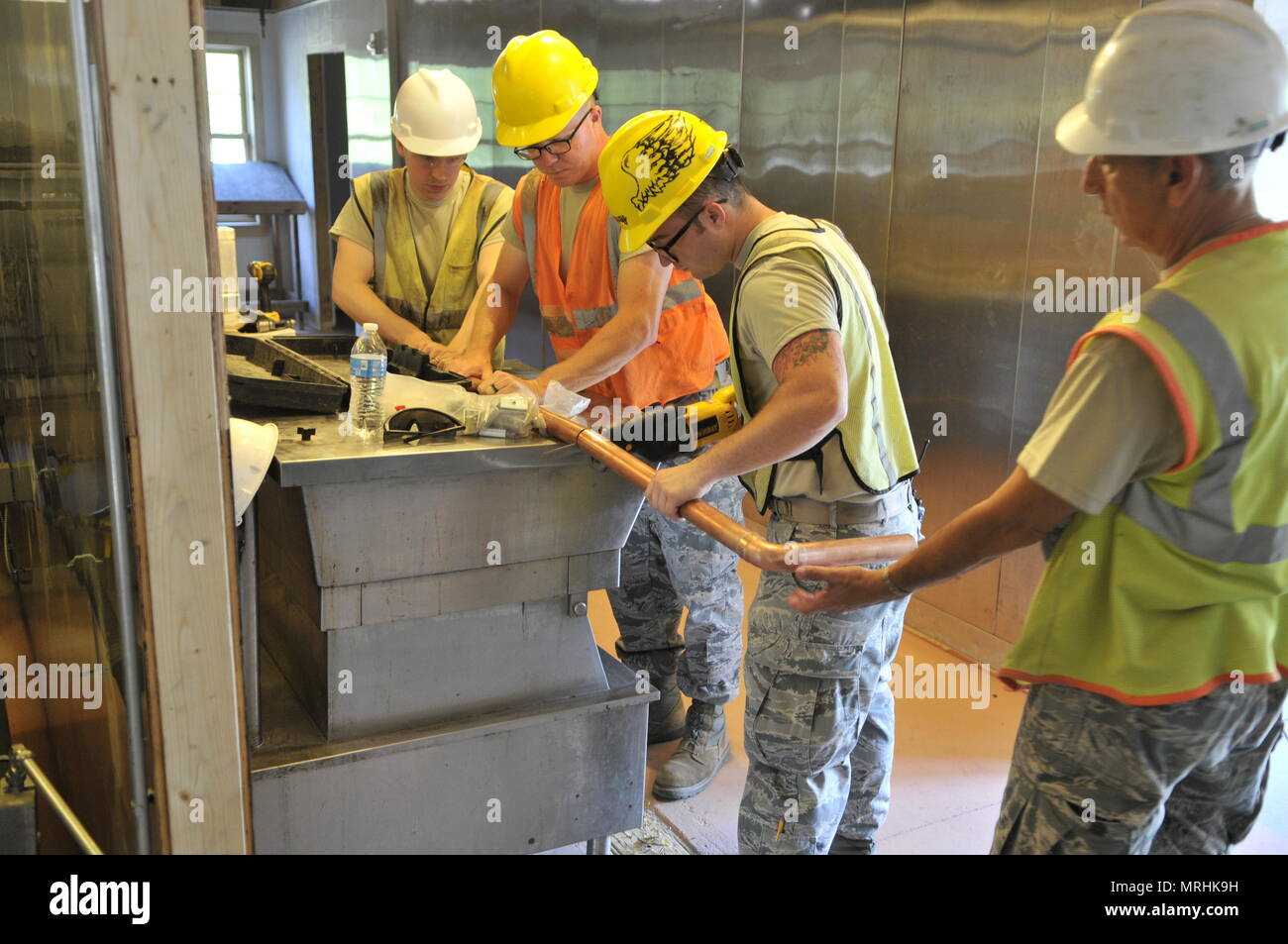 Members from the 122nd Fighter Wing Civil Engineering Squadron, Fort ...