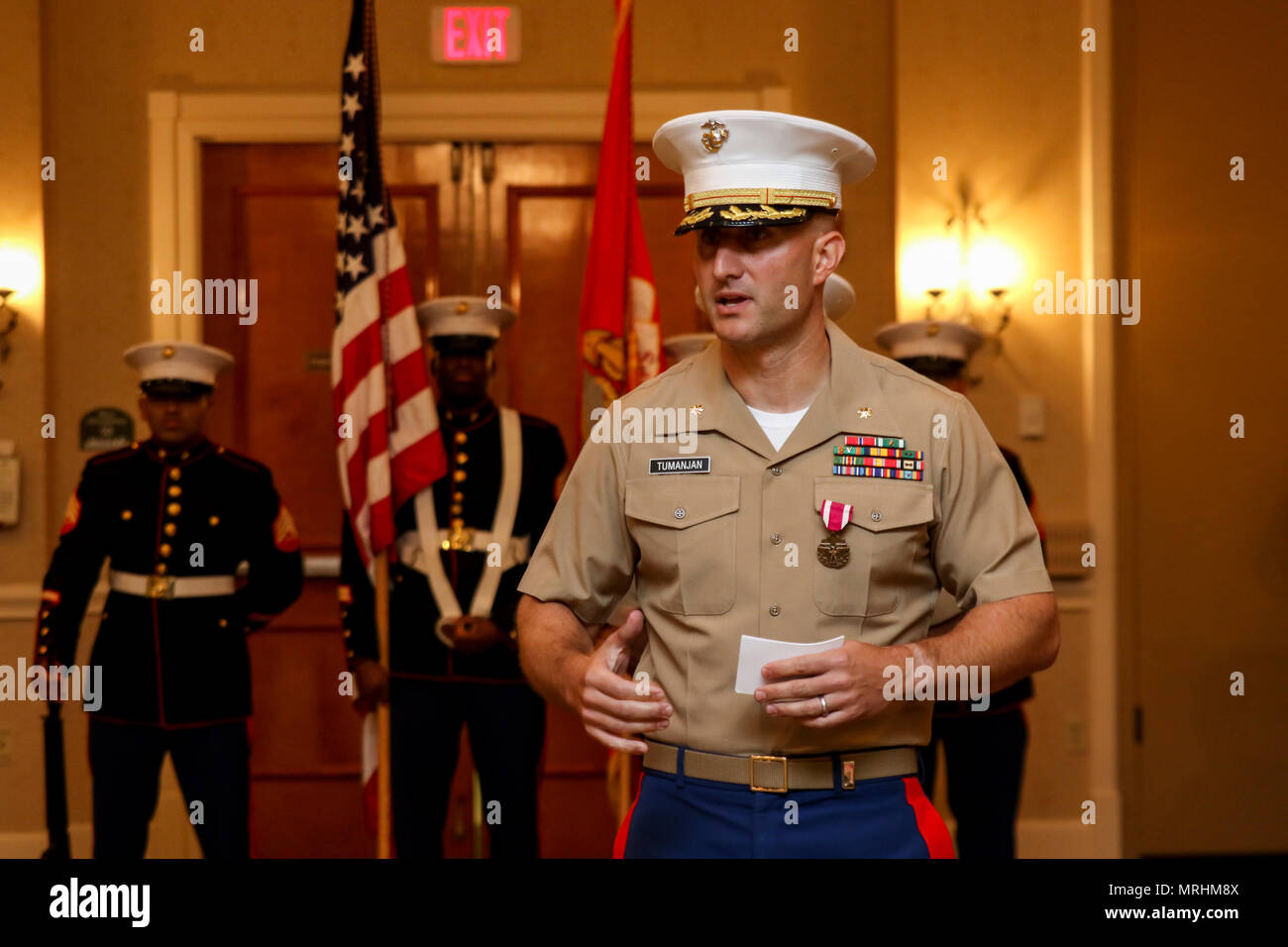 Major David P. Tumanjan, out-going commanding officer of Recruiting ...