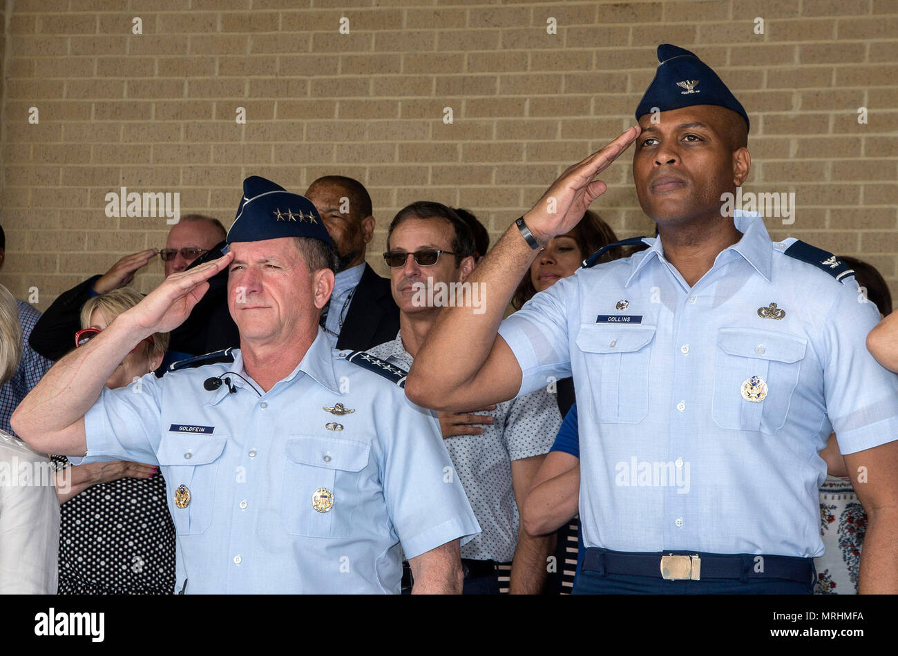 Air Force Chief of Staff Gen. David Goldfein and Col. Roy Collins, 37th ...
