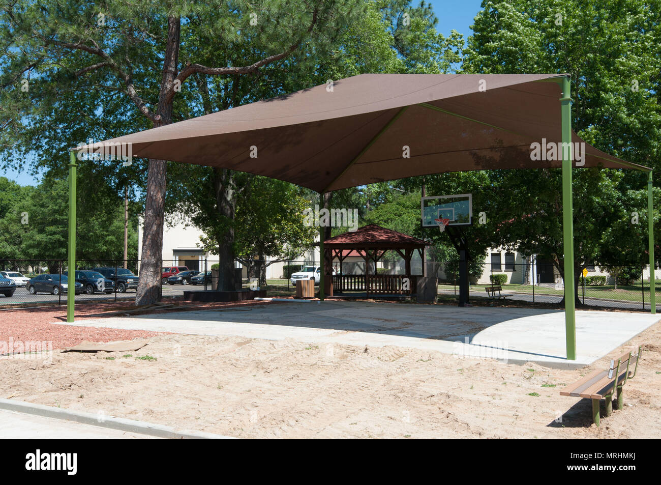 Maxwell AFB, Ala. - Ongoing construction on a playground near Bldg # 1 ...