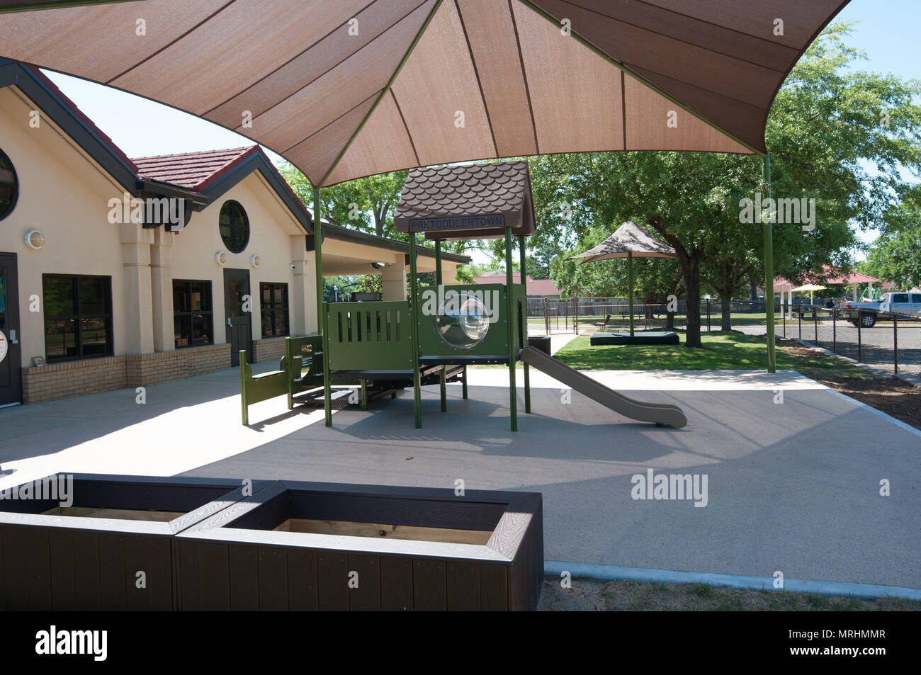 Maxwell AFB, Ala. - Ongoing construction on outdoor play area for the ...