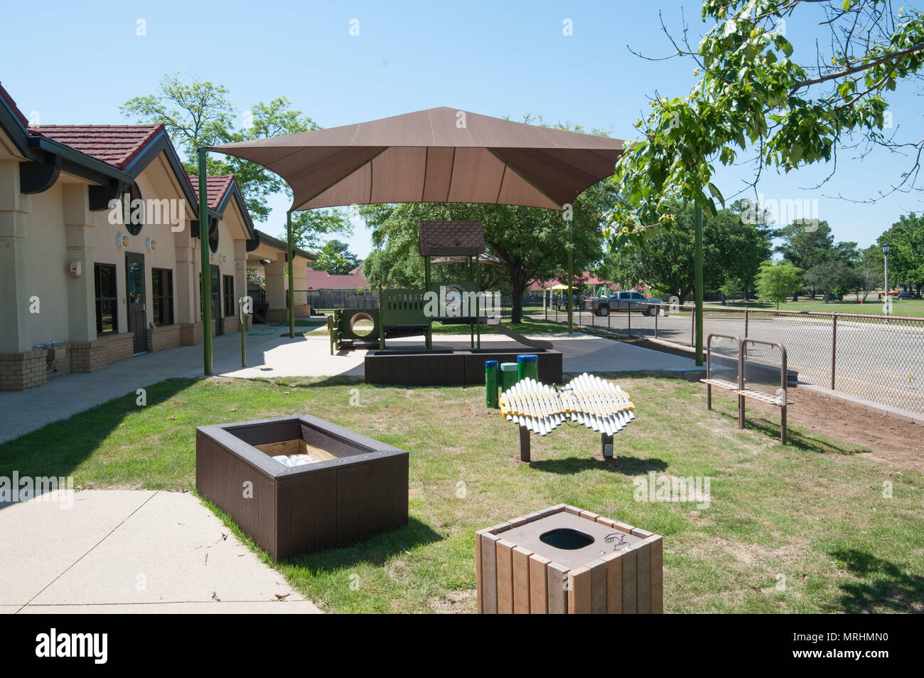 Maxwell AFB, Ala. - Ongoing construction on outdoor play area for the ...