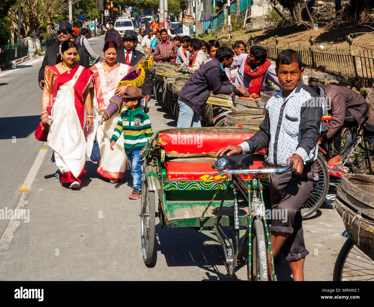 Rickshaw india tourists hi-res stock photography and images - Alamy