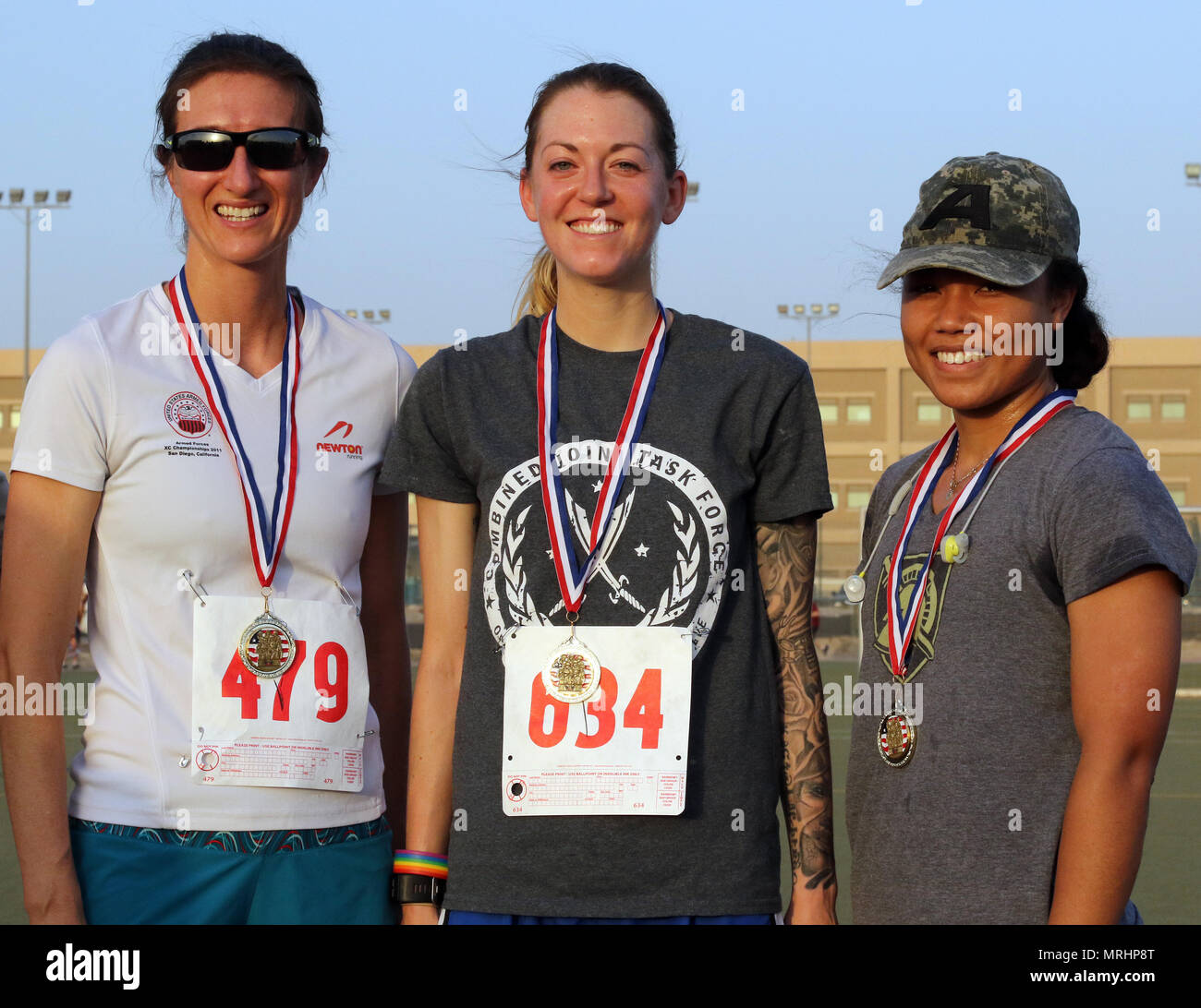 U.S. Army Maj. Ashley Hall (left), 86th Combat Support Hospital, U.S ...