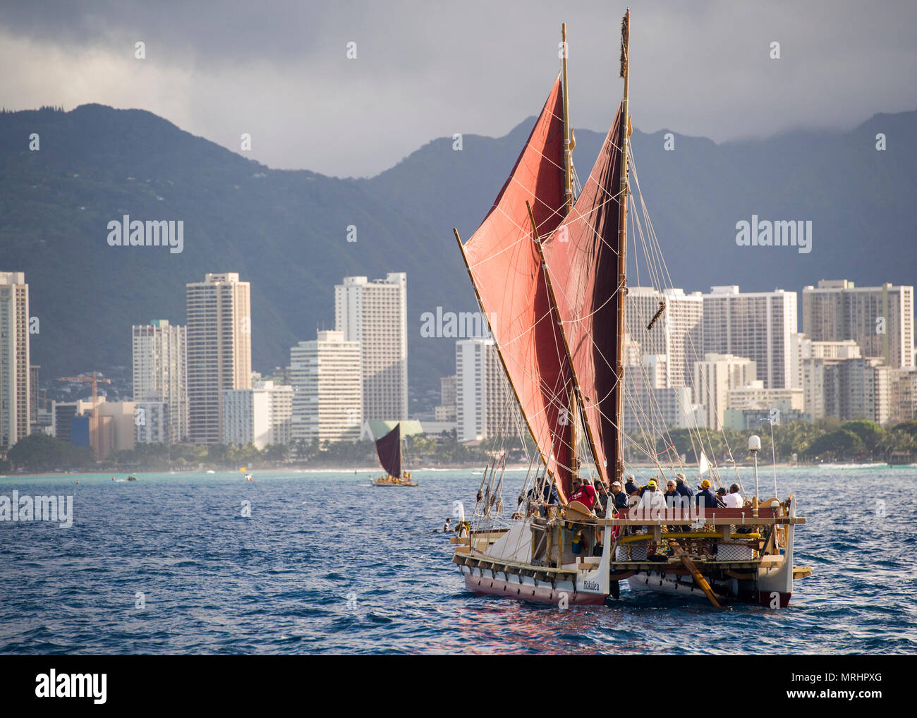 Polynesian voyaging canoe hi-res stock photography and images - Alamy