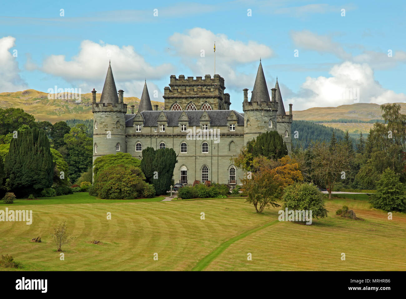 Path to Inverary Castle Stock Photo - Alamy