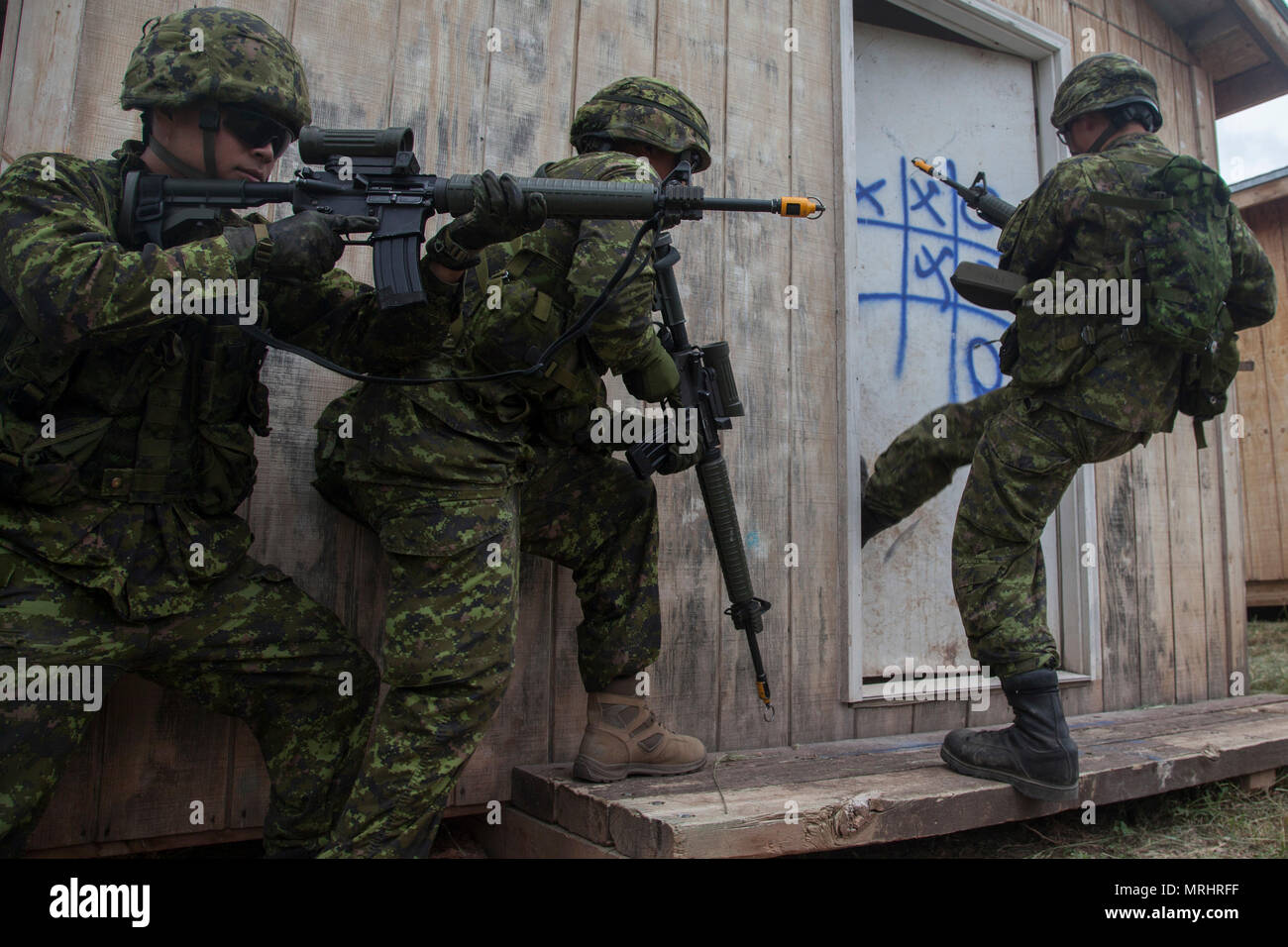 Soldiers of the 3rd Canadian Division, Canadian Army, conduct breach ...