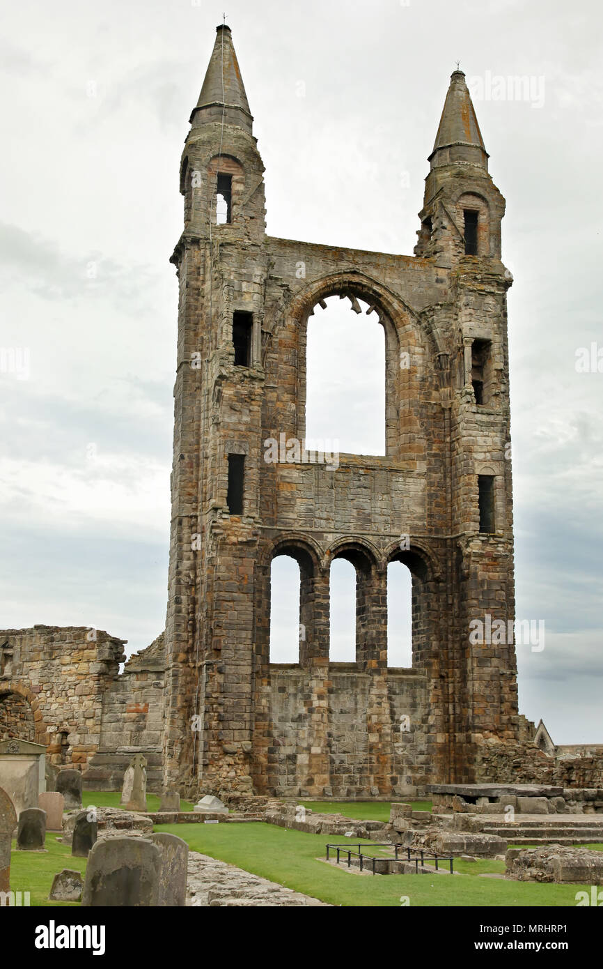 Ruin of St Andrews Cathedral in St Andrews Scotland Stock Photo - Alamy