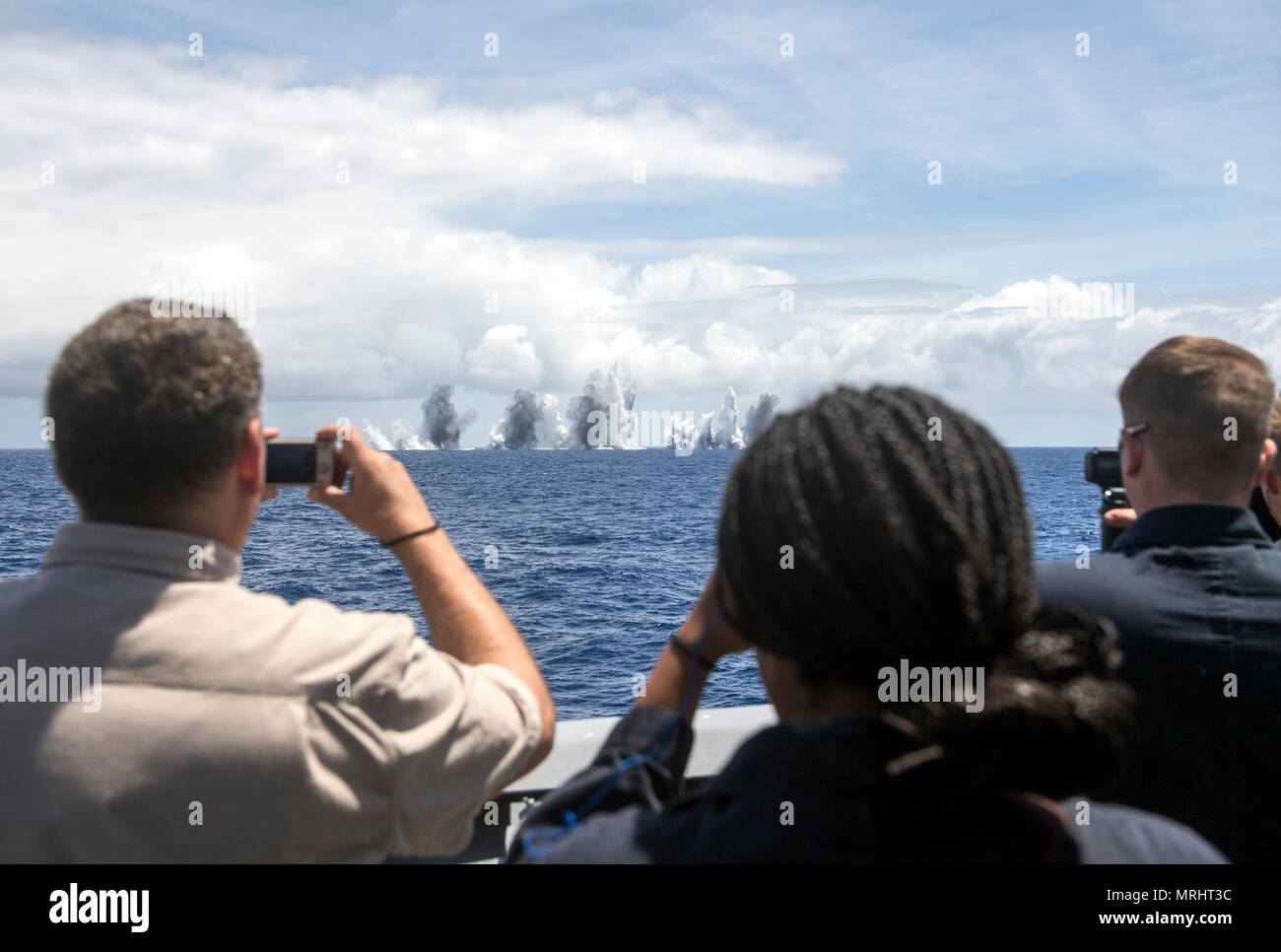 170618-N-FT178-123 PACIFIC OCEAN (June 18, 2017) Sailors and their ...