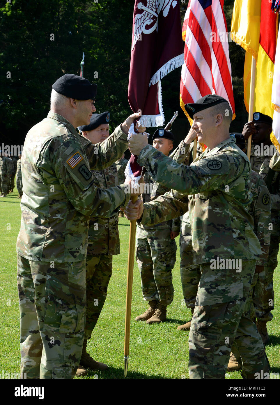 Command Sgt. Maj. William O’Neal (right), outgoing Regional Health ...