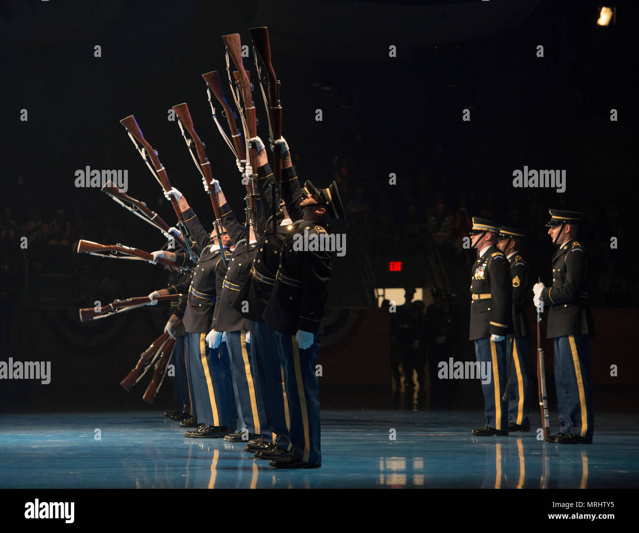Members of The U.S. Army Drill Team perform at the 242nd Army Birthday ...