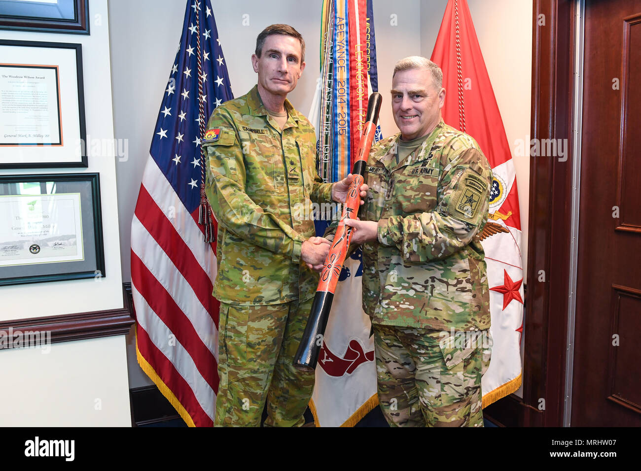 U.S. Army Chief of Staff Gen. Mark A. Milley hosts Lt. Gen. Angus ...