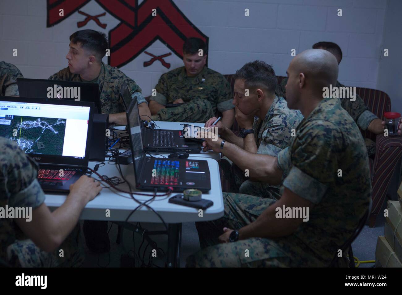 U.S. Marines with 1st Battalion, 6th Marine Regiment, 2d Marine ...