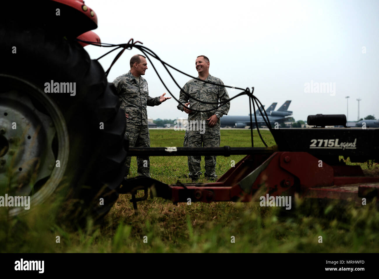 Col. Darren Cole, 305th Air Mobility Wing commander, and Col. Brian Ede ...