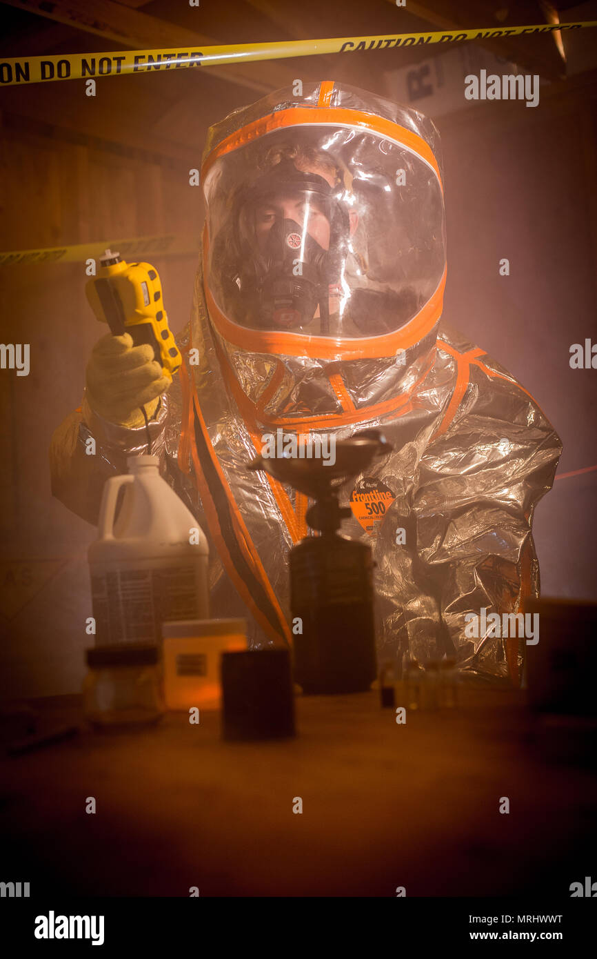 U.S. Marine Corps PFC. James Fish, a Chemical, Biological, Radiological ...