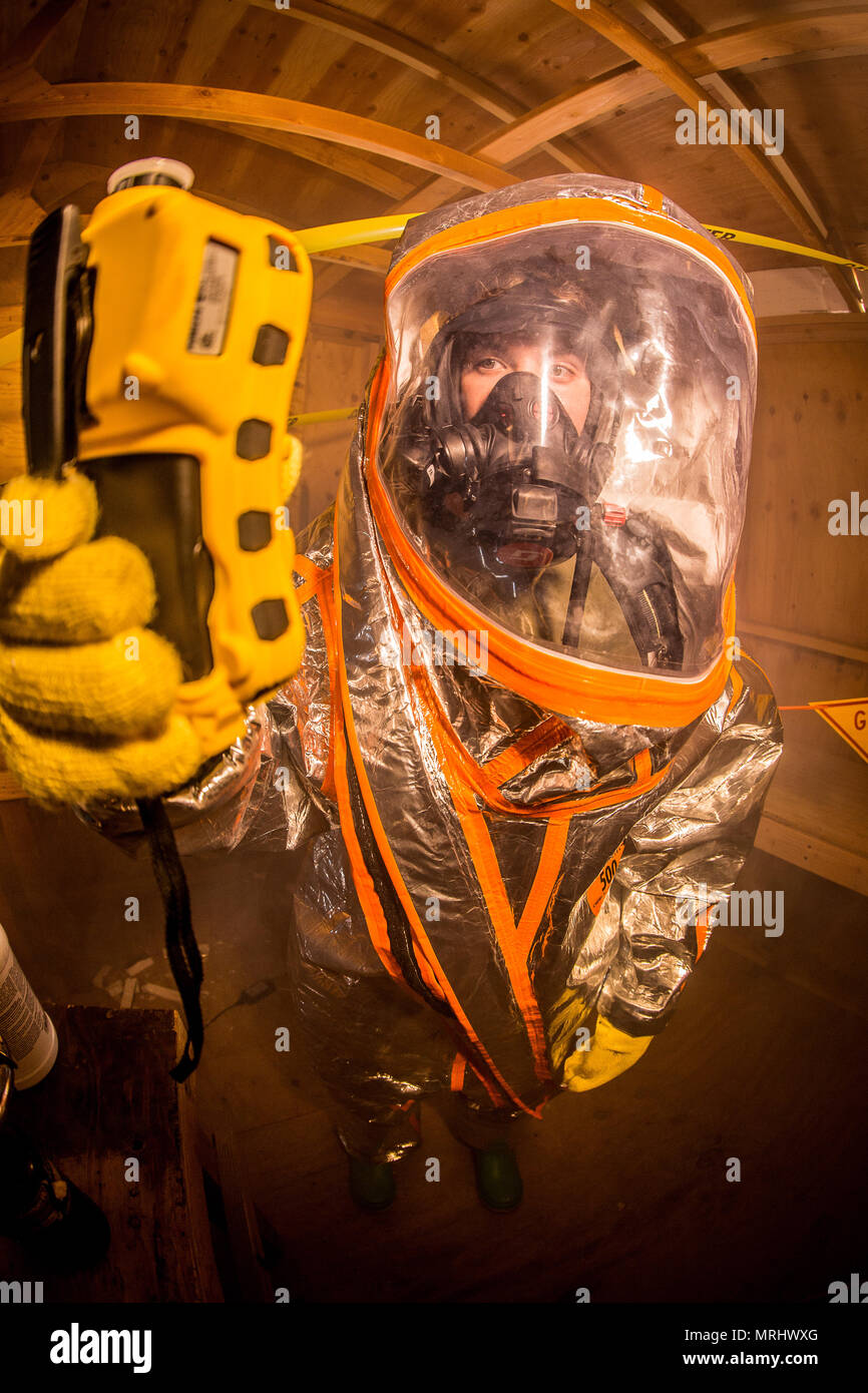 U.S. Marine Corps PFC. James Fish, a Chemical, Biological, Radiological ...