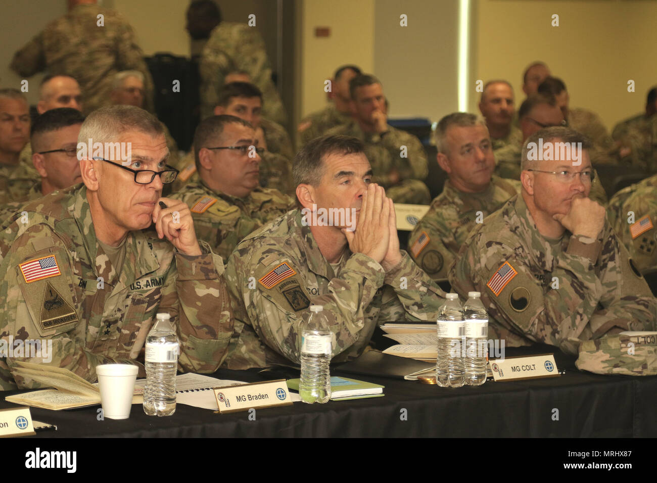 Maj. Gen. Victor Braden, left, commanding general of the Army National ...