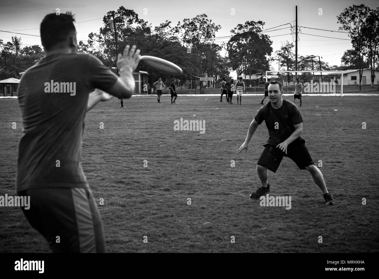 Soldiers and Airman from Joint Task Force - Bravo play a game of ...
