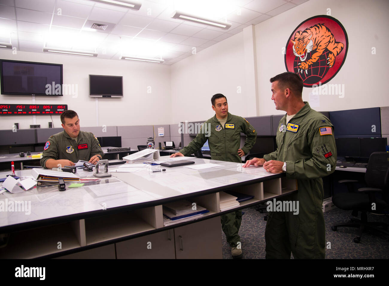 Col. Charles Velino, 15th Operations Group commander, gives a mission ...