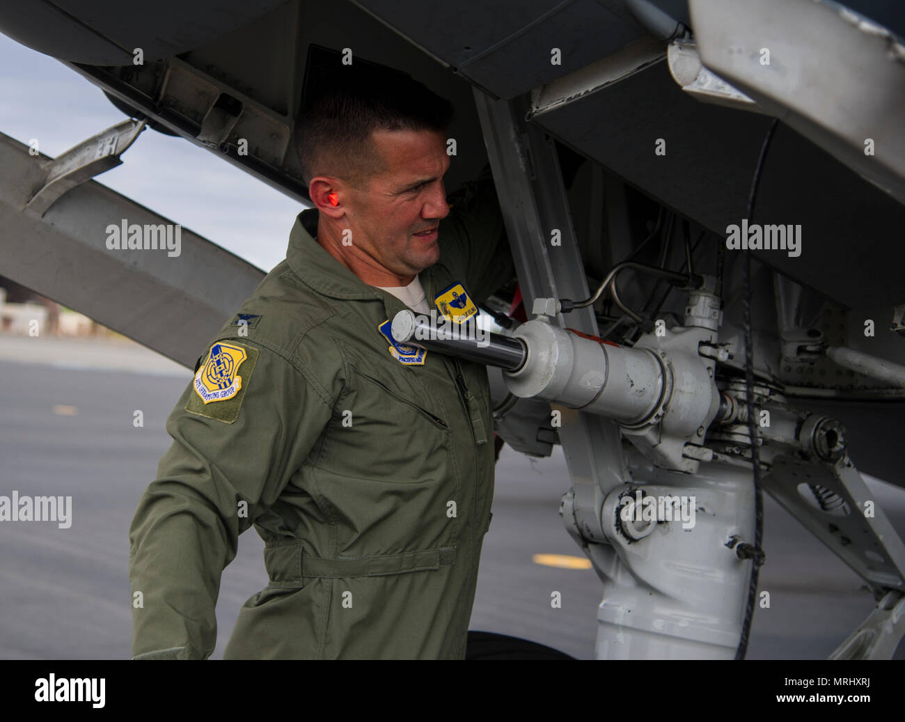 Col. Charles Velino, 15th Operations Group commander, does a pre-flight ...