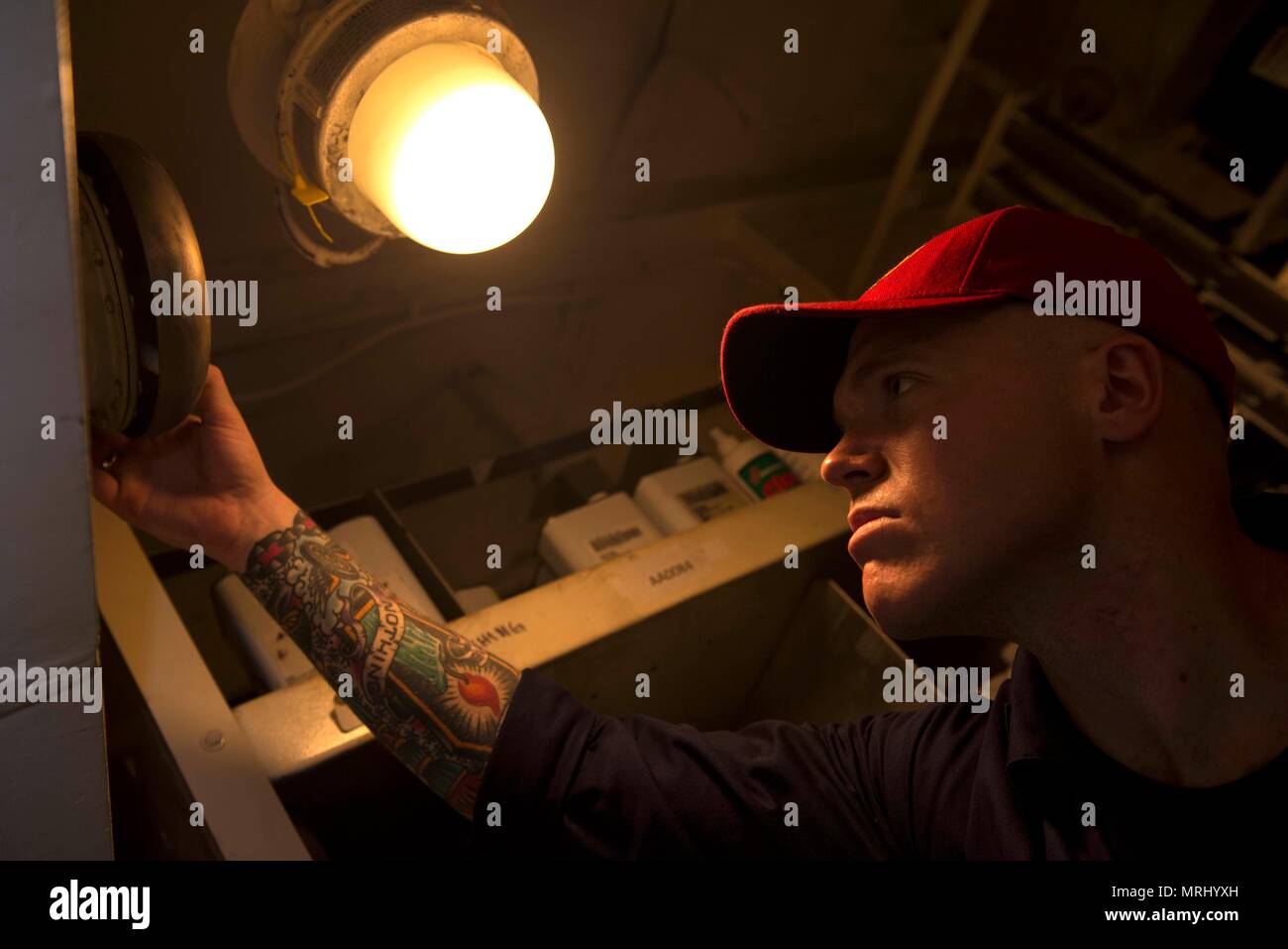 ATLANTIC OCEAN (June 17, 2017) Damage Controlman 2nd Class Rob Gaynor ...