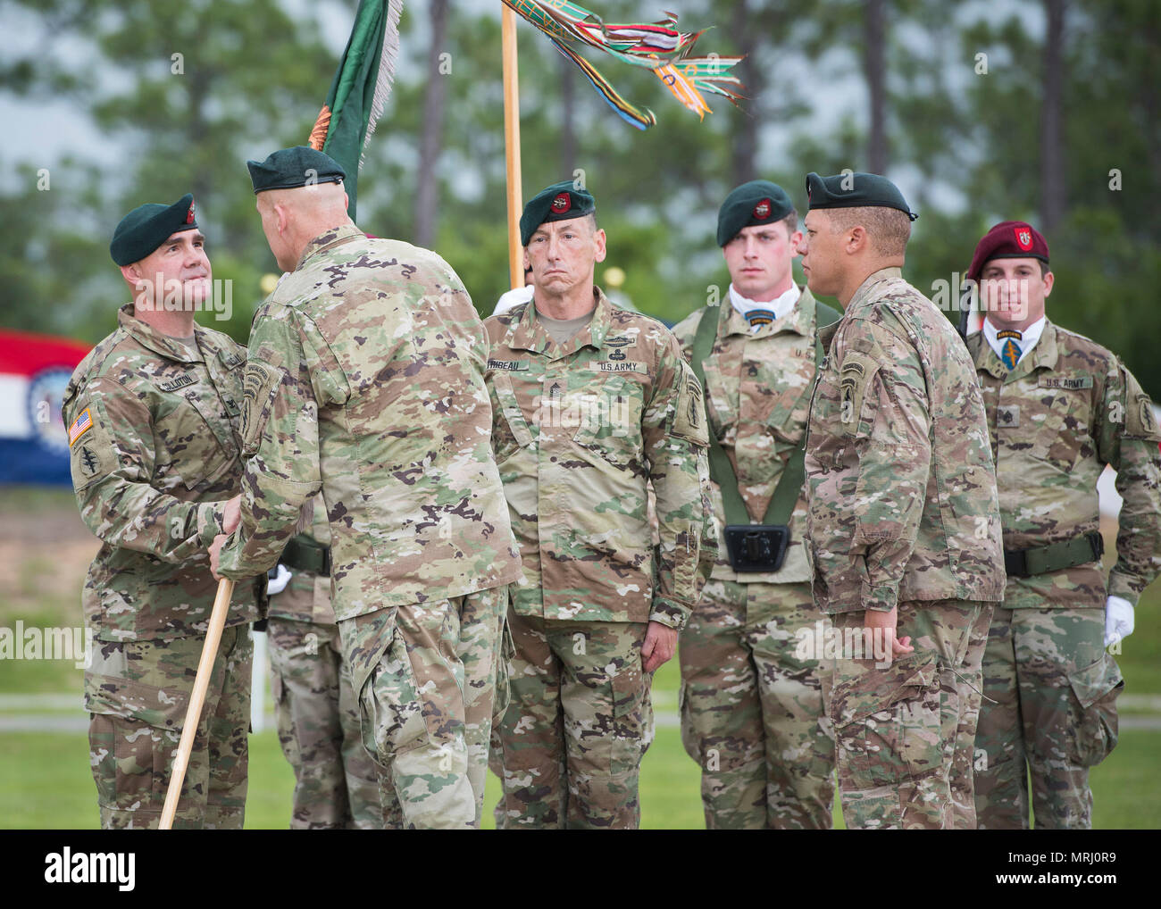 U.S. Army Col. Patrick Colloton, incoming commander, accepts command of ...