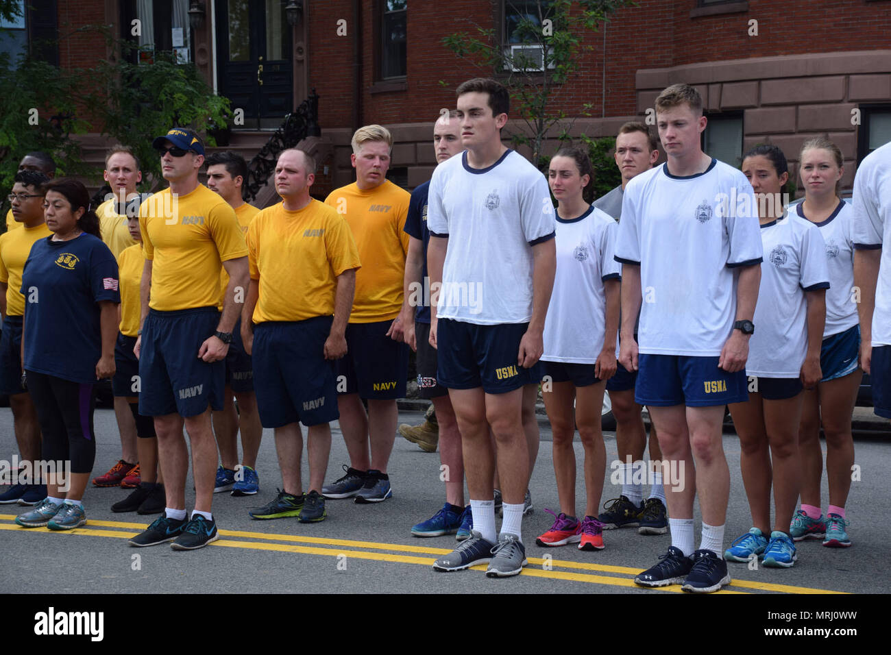 170618-N-ZU404-041 BOSTON (June 18, 2017) Sailors and Naval Academy ...