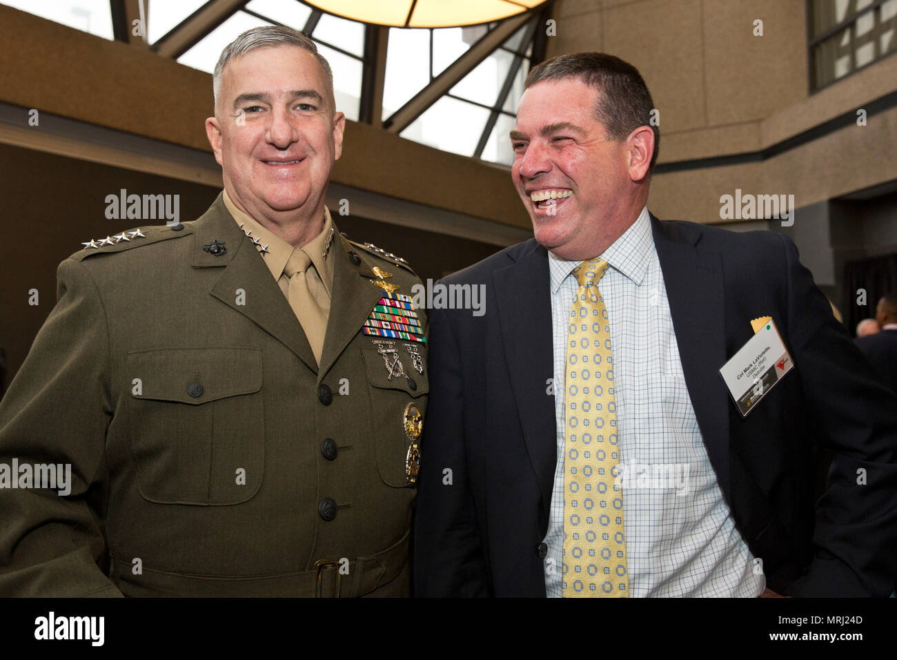 U.S. Marine Corps Gen. Glenn M. Walters, left, 34th assistant ...