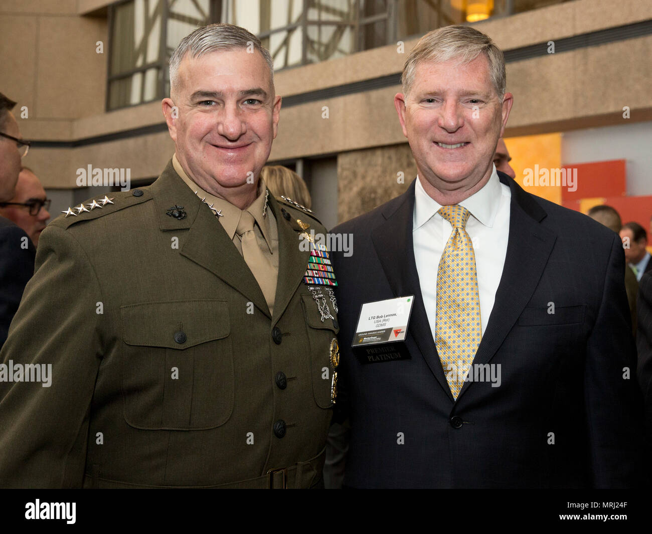 U.S. Marine Corps Gen. Glenn M. Walters, left, 34th assistant ...