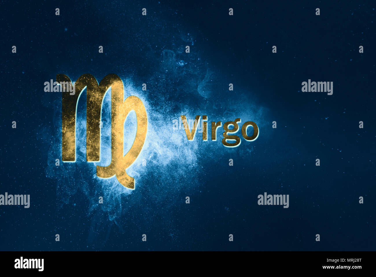 Virgo Horoscope Sign. Abstract night sky background Stock Photo - Alamy