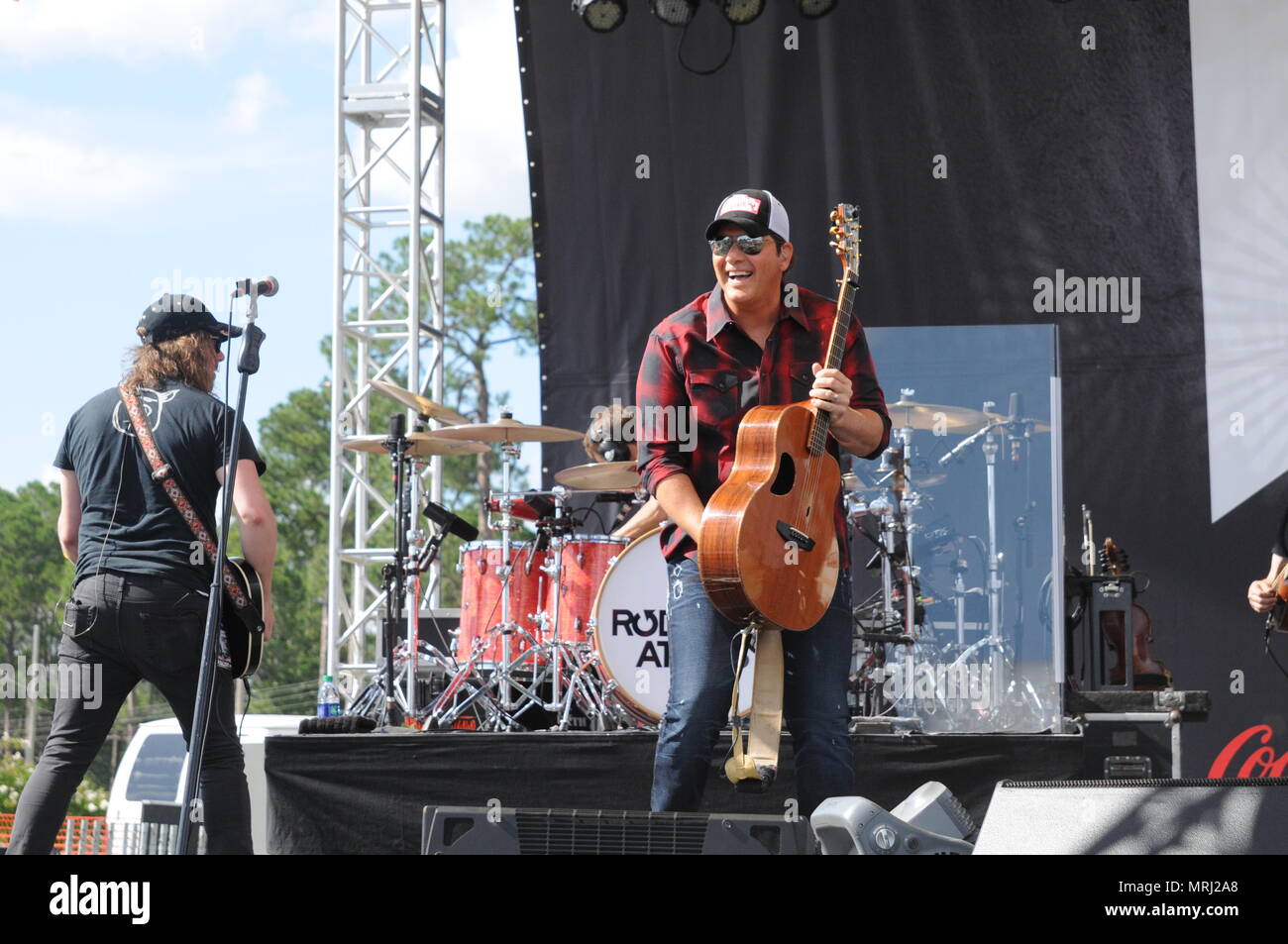 Rodney Adkins, country music artist, takes the stage following opening ...