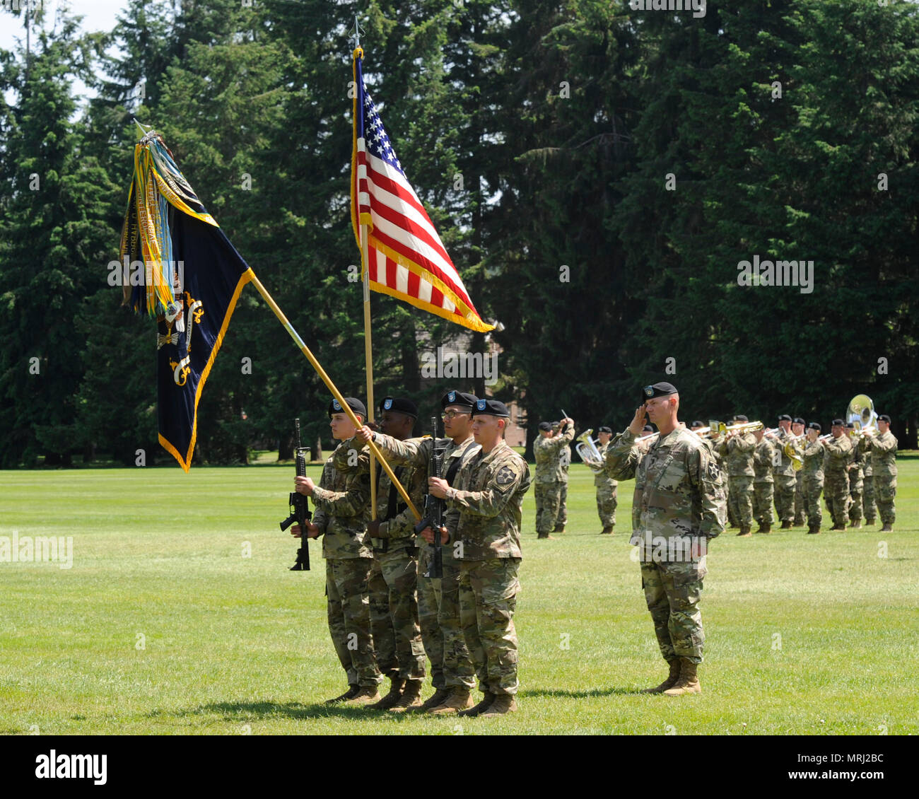 U.S. Army Color Guard at the 1st Battalion, 23rd infantry Regiment ...