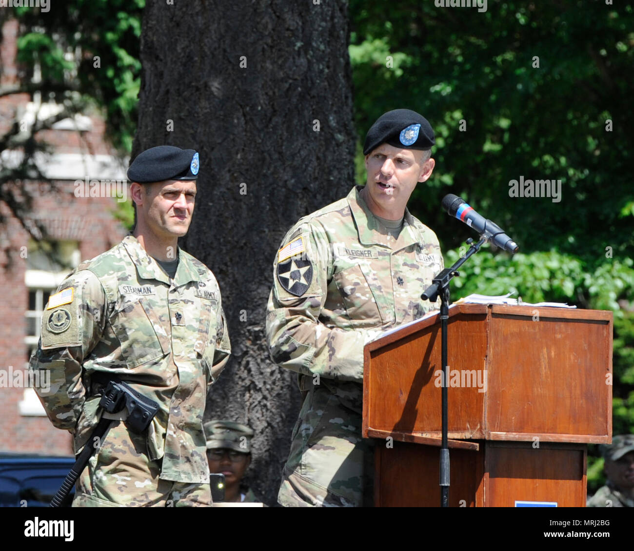 LTC Theodore W. Kleisner relinquishes command to LTC Andrew C. Steadman ...