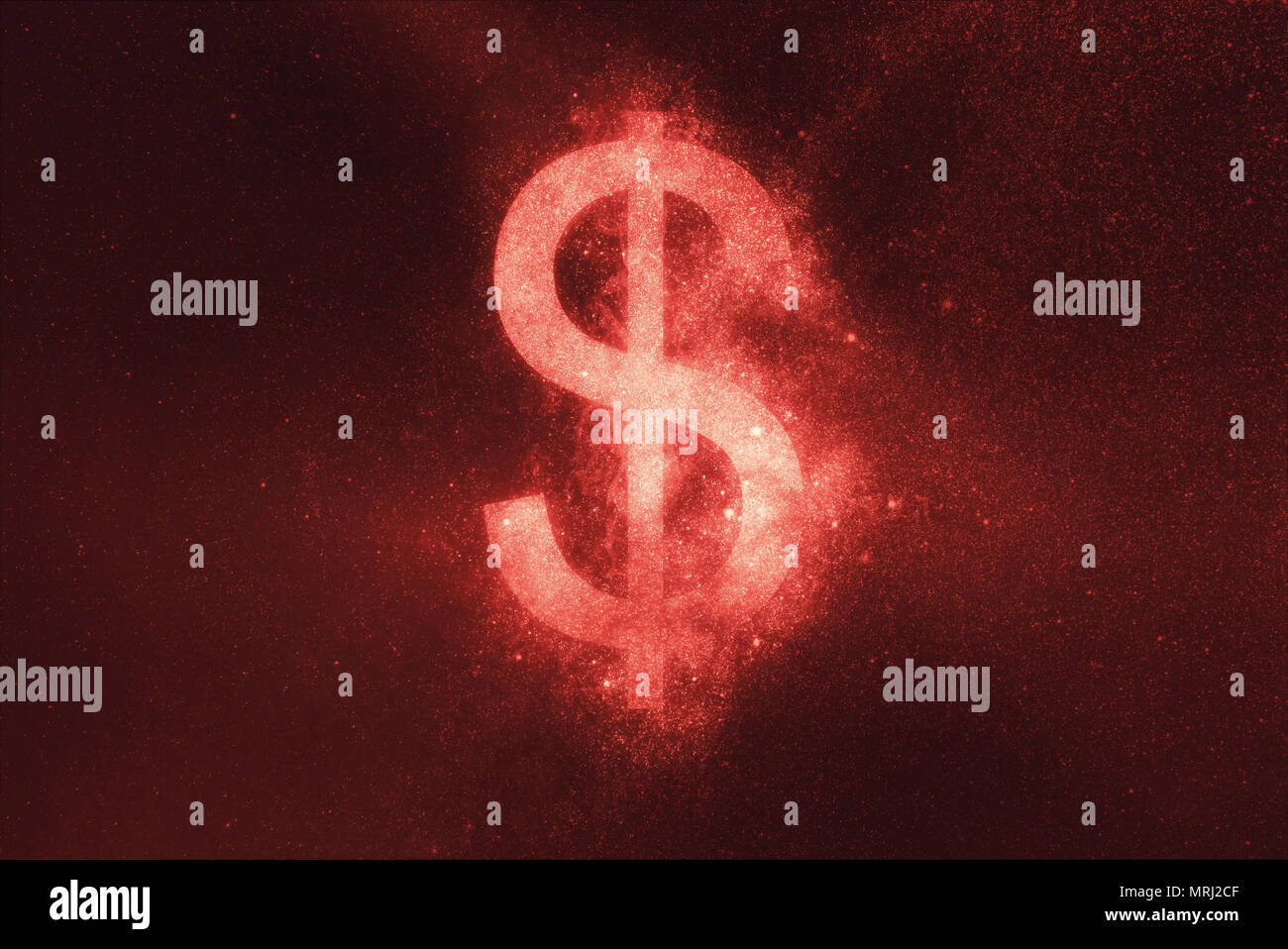 Dollar sign, Dollar Symbol. Abstract night sky background Stock Photo ...