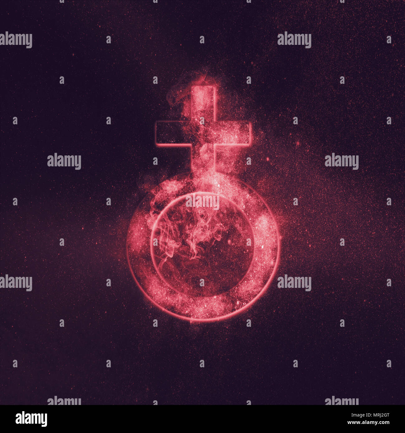 Planet Earth Symbol. Earth sign. Abstract night sky background Stock ...