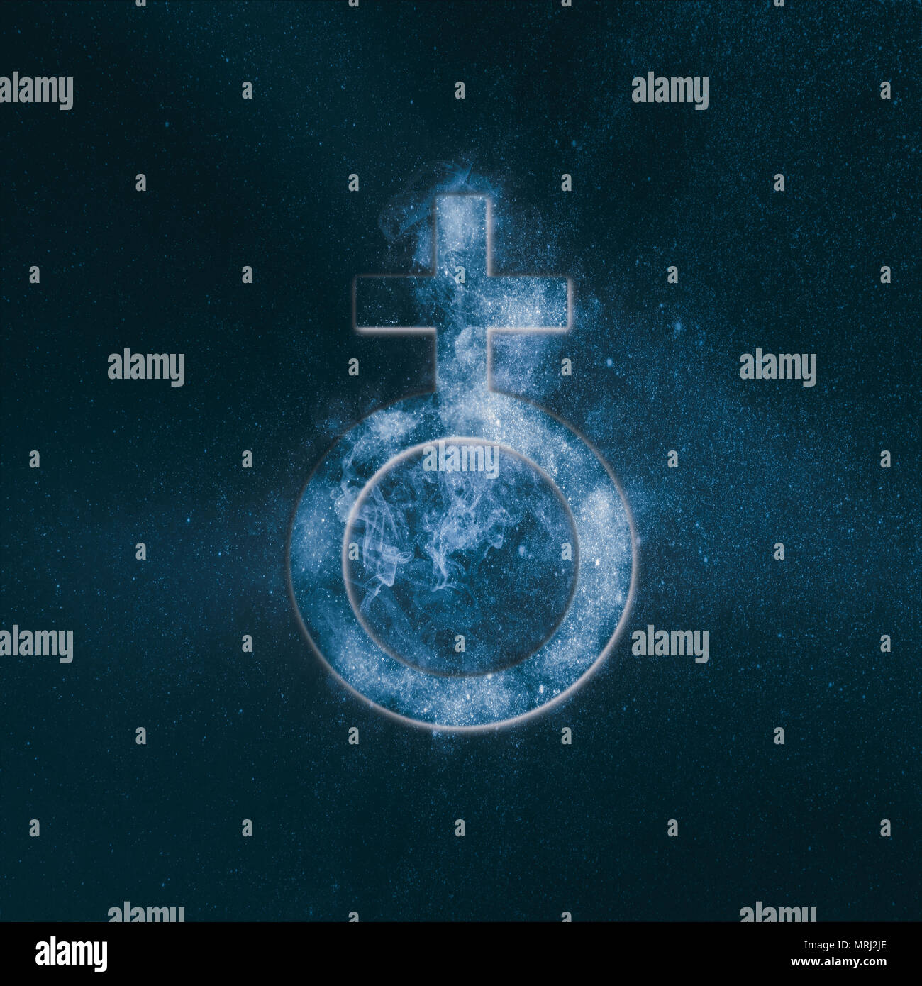 Planet Earth Symbol. Earth sign. Abstract night sky background Stock ...