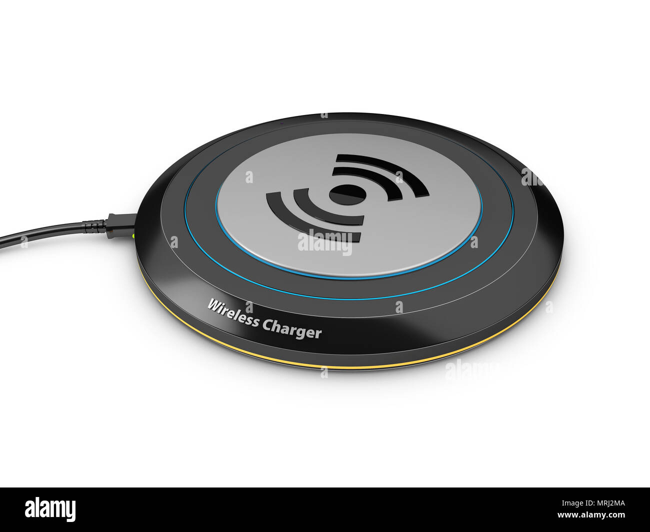 Wireless charging for smartphone, 3d Illustration isolated white Stock ...
